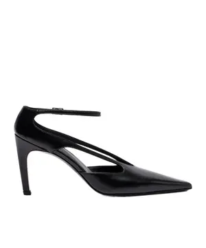 TOTEME Leather Slingback Pumps - Black