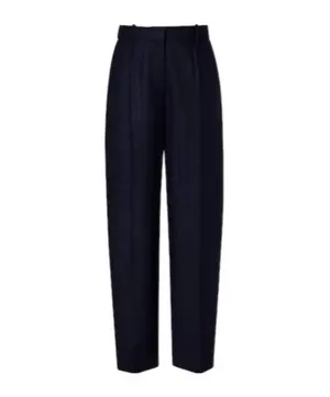 TOTEME Flannel Wide-leg Pants - Black