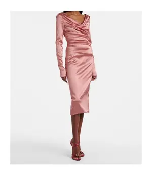 Dolce & Gabbana Draped Satin Midi Dress