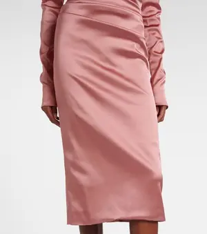 Dolce & Gabbana Draped Satin Midi Dress