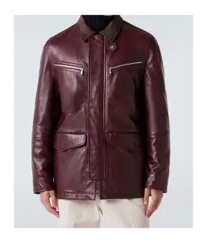Brunello Cucinelli Long-sleeved Leather Jacket