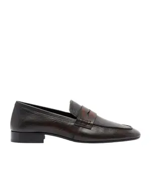 Dries Van Noten Leather Penny Loafers - Black