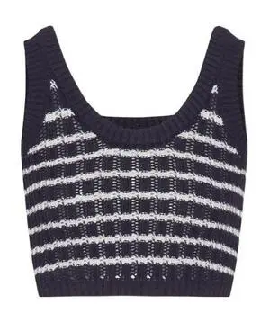 Red Valentino Cropped Knit Top - Black