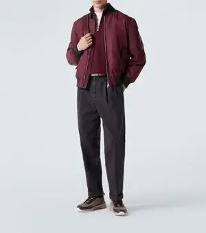 Brunello Cucinelli Leather-trimmed Suede Sneakers