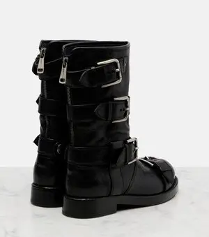 Dolce & Gabbana Leather Biker Boots