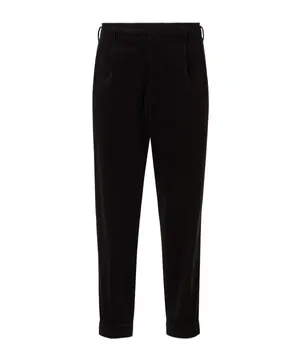 Brunello Cucinelli Cotton-blend Corduroy Straight Pants - Black