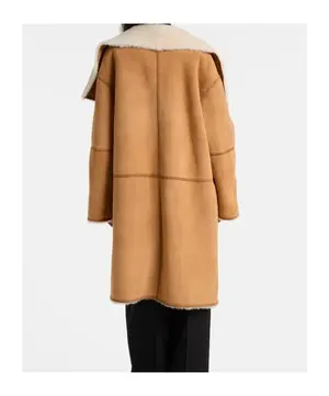 TOTEME Shearling-trimmed Suede Coat