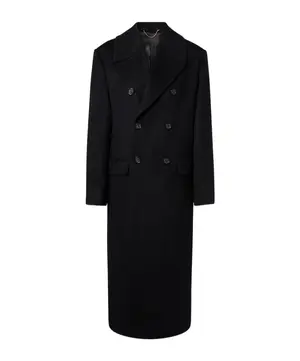 TOTEME Double-breasted Cashmere Coat - Black