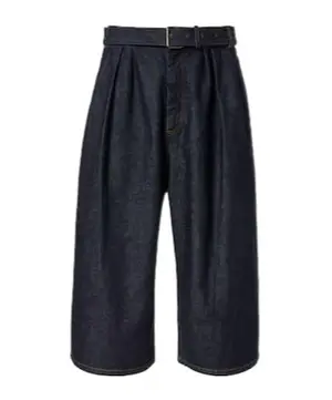 Dries Van Noten Belted Denim Bermuda Shorts - Black