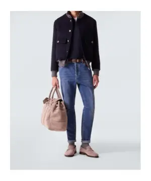 Brunello Cucinelli Suede Penny Loafers