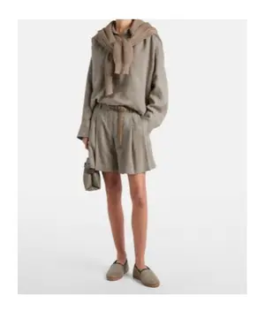 Brunello Cucinelli Perforated Leather And Suede Espadrilles
