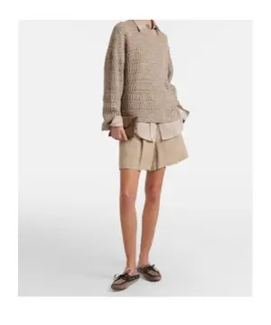 Brunello Cucinelli Monili Suede Mules