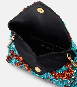 Dries Van Noten Embellished Satin Clutch