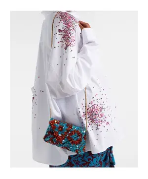 Dries Van Noten Embellished Satin Clutch
