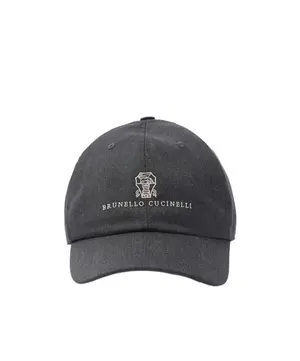 Brunello Cucinelli Logo Virgin Wool Baseball Cap