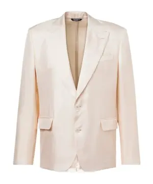 Dolce & Gabbana Sicilia Light Silk Twill Blazer - White