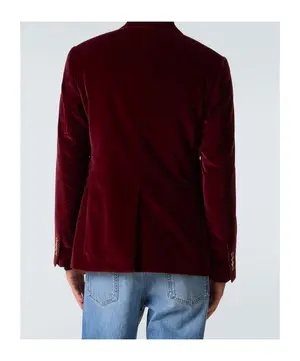 Dolce & Gabbana Double-breasted Cotton Velvet Blazer