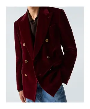 Dolce & Gabbana Double-breasted Cotton Velvet Blazer