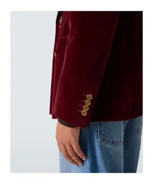Dolce & Gabbana Double-breasted Cotton Velvet Blazer