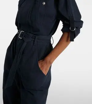 Isabel Marant Étoile Nessime Cotton And Linen Jumpsuit - Black