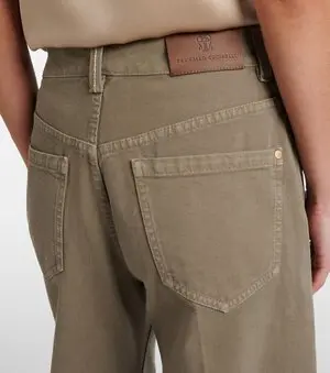 Brunello Cucinelli Cropped Wide-leg Jeans