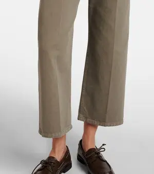 Brunello Cucinelli Cropped Wide-leg Jeans