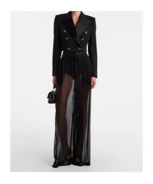 Dolce & Gabbana Sheer Silk Wide-leg Pants