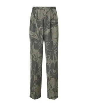 Dries Van Noten Printed Straight Pants - Gray