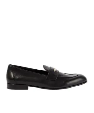 Brioni Appia Leather Penny Loafers - Black