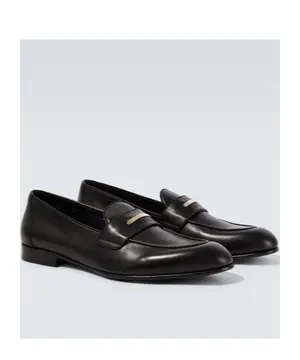 Brioni Appia Leather Penny Loafers