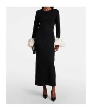 Staud Hawthorne Taffeta-trimmed Maxi Dress