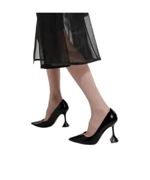 Amina Muaddi Patent Leather Pumps