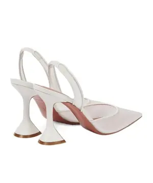 Amina Muaddi Mesh Slingback Pumps