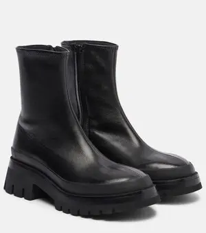Khaite Fallon 35 Leather Ankle Boots