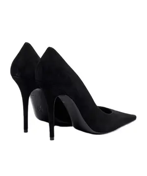 Amina Muaddi Solid Color Suede Pumps
