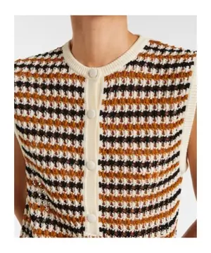 ERES Inedit Open-knit Cotton-blend Polo Dress