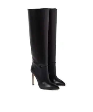 Paris Texas Leather Knee-high Boots - Black