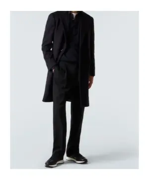John Lobb Leather-trimmed Slip-on Sneakers