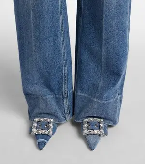 Dolce & Gabbana Embellished Denim Pumps