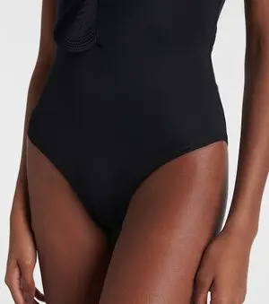 Johanna Ortiz Asymmetric Ruffled Swimsuit