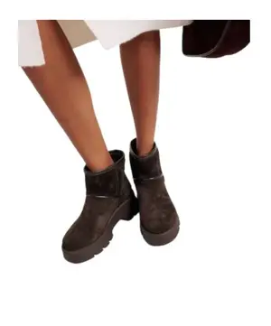 GIANVITO ROSSI Dark Brown Suede Ankle Boots
