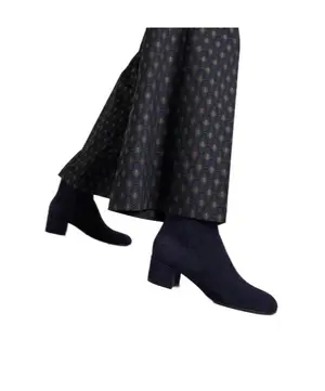 GIANVITO ROSSI Navy Suede Ankle Boots