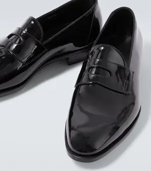 John Lobb Patent Leather Penny Loafers