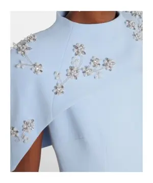 SAFIYAA LONDON Embellished Caped Gown