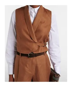 Brunello Cucinelli Monili Linen Vest