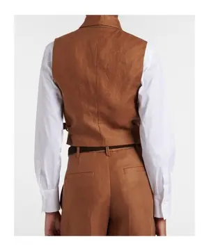 Brunello Cucinelli Monili Linen Vest