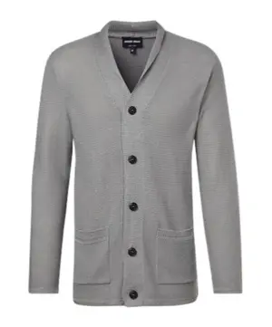 Giorgio Armani Linen-blend Cardigan - Gray