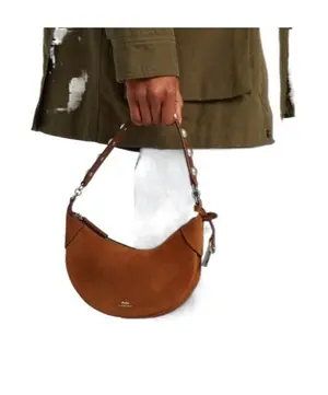 Polo Ralph Lauren Polo Id Mini Studded Suede Shoulder Bag
