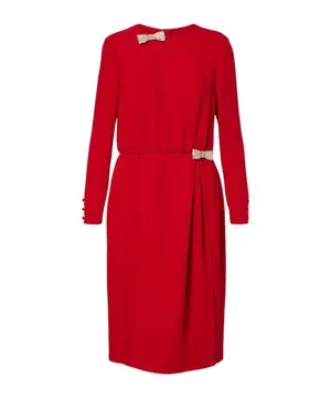 Valentino Garavani Embellished Silk Midi Dress