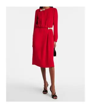 Valentino Garavani Embellished Silk Midi Dress